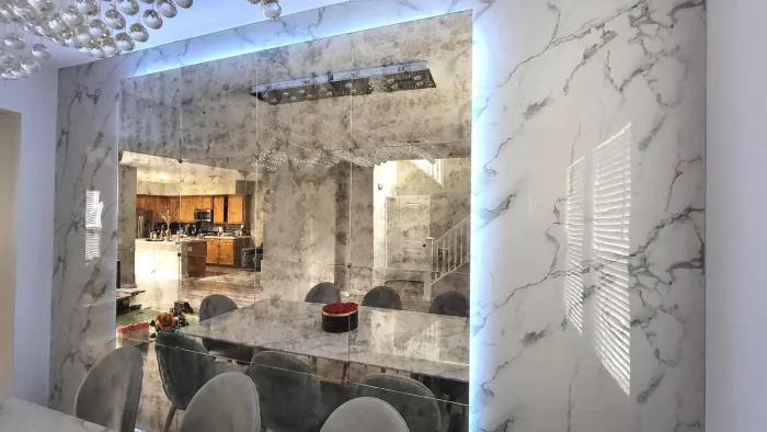 Custom Antique mirror tiles 5 units for H Grant – Müller Designs
